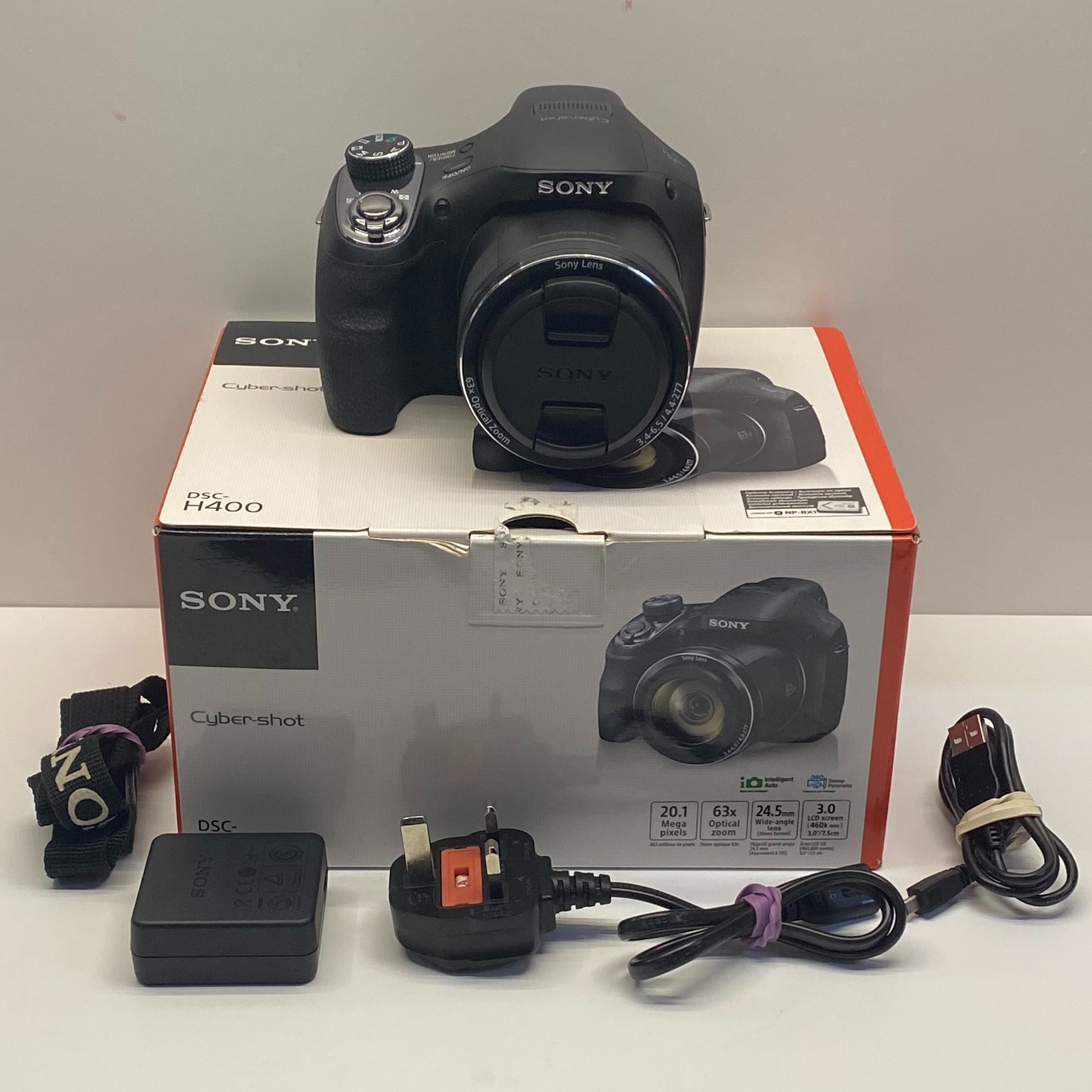 Pre-owned Sony Cyber-Shot DSC-H400 20.1MP Camera in Black Boxed - Own4Less